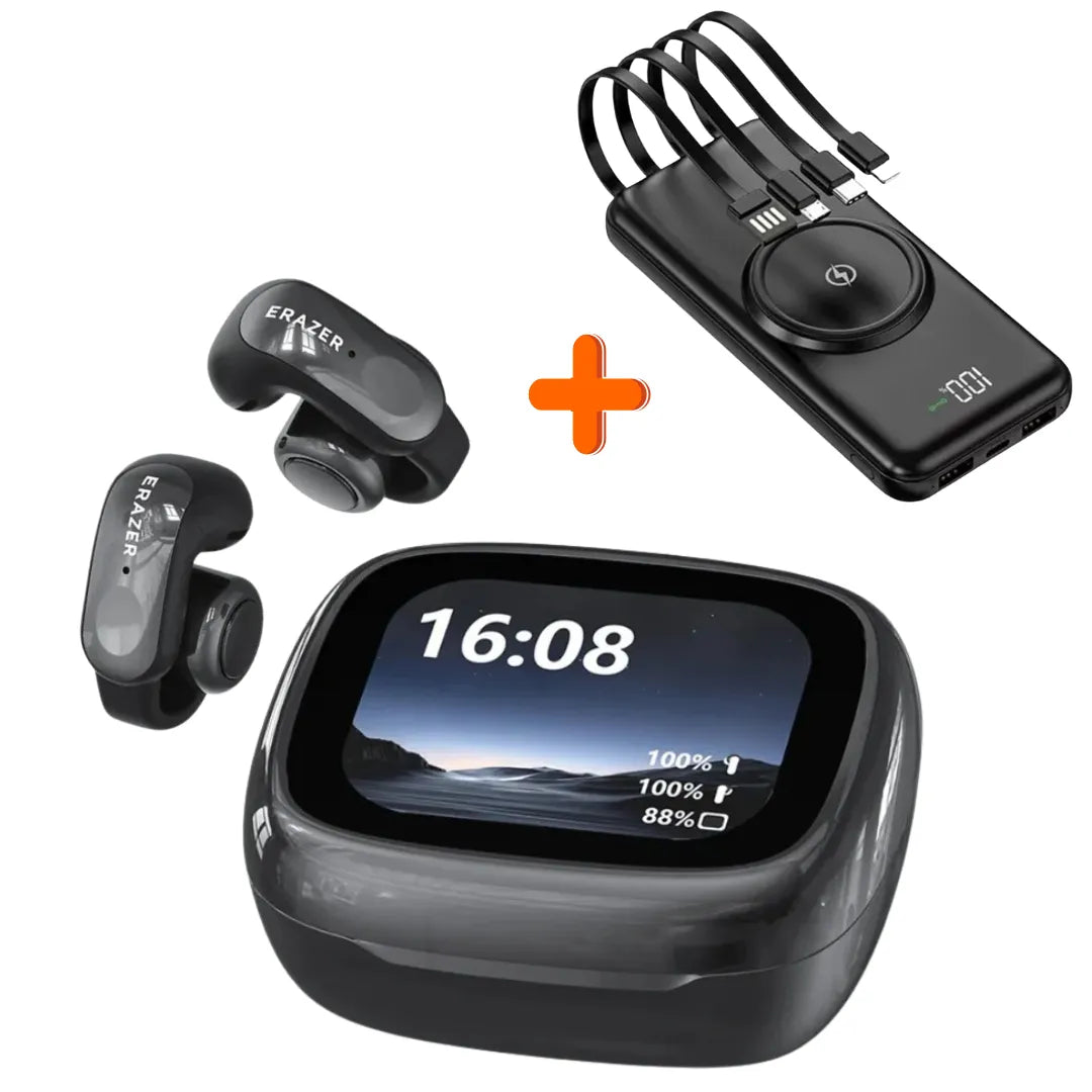 Fone Bluetooth Erazer XF28 PRO com Tradução em Tempo Real + Power Bank